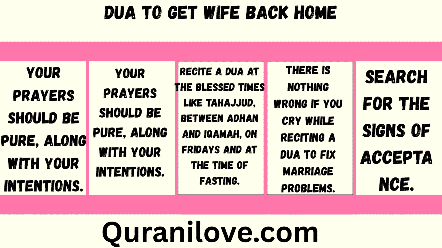 Islamic Guide for Reconciliation: Dua to Get Wife Back Home – Qurani Love